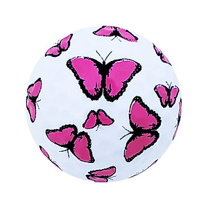 NAVIKA Pink Butterfly Print on White Golf Balls | Sleeve of 3 Balls | Vibrant Neon Pink Butterflies Wrapped Around Golf Balls | Cute Printed Golf Balls | Great for Women and Kids