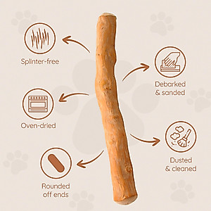 Wildfang®Coffee Wood Dog Chew Large-Natural Wood Stick for Dogs, Wood Dog Chew Toy, Wood Dog Bone, Wood Chew Toy for Dogs, Dog Wood Chew Stick, Coffee Bone for Dogs Muscle Training, XL - from 99 lbs