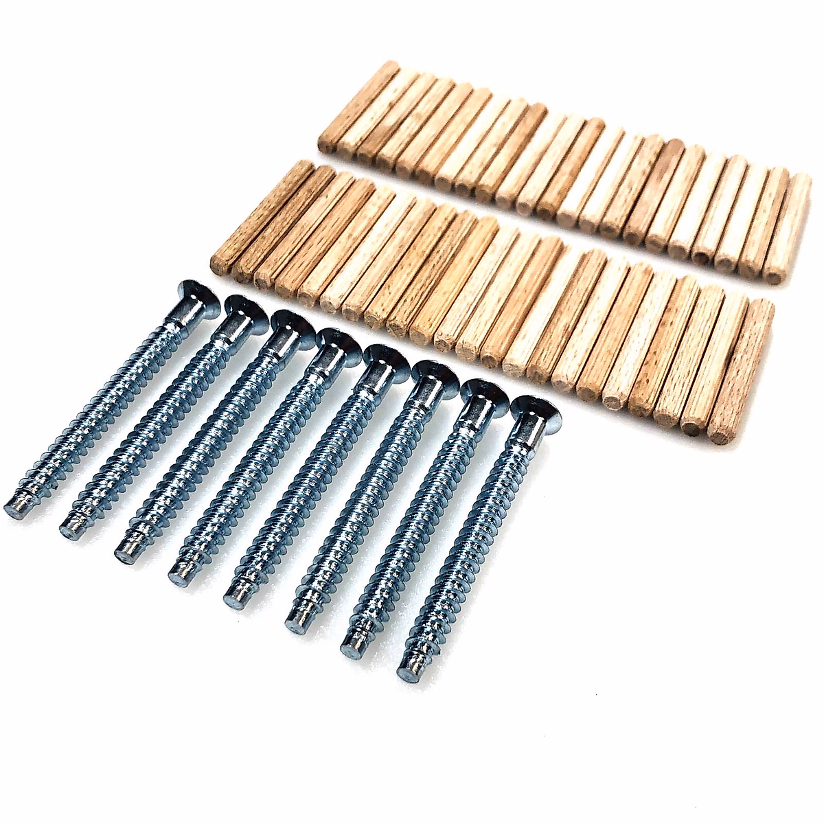 ReplacementScrews Hardware Kit Compatible with IKEA KALLAX 2 x 4 Shelf Unit 103.601.34 - All Screws (104321) and Dowels (101339)