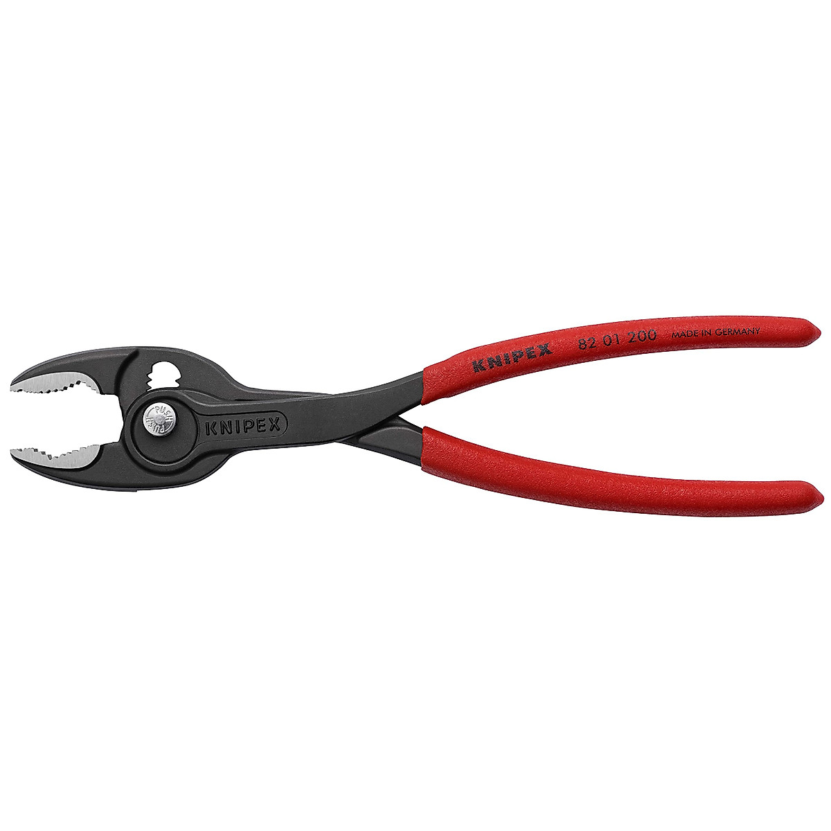 Knipex TwinGrip Atramentized Front Multi-Grip Pliers 200 mm 82 01 200 Black Plastic Coated Anti-Slip