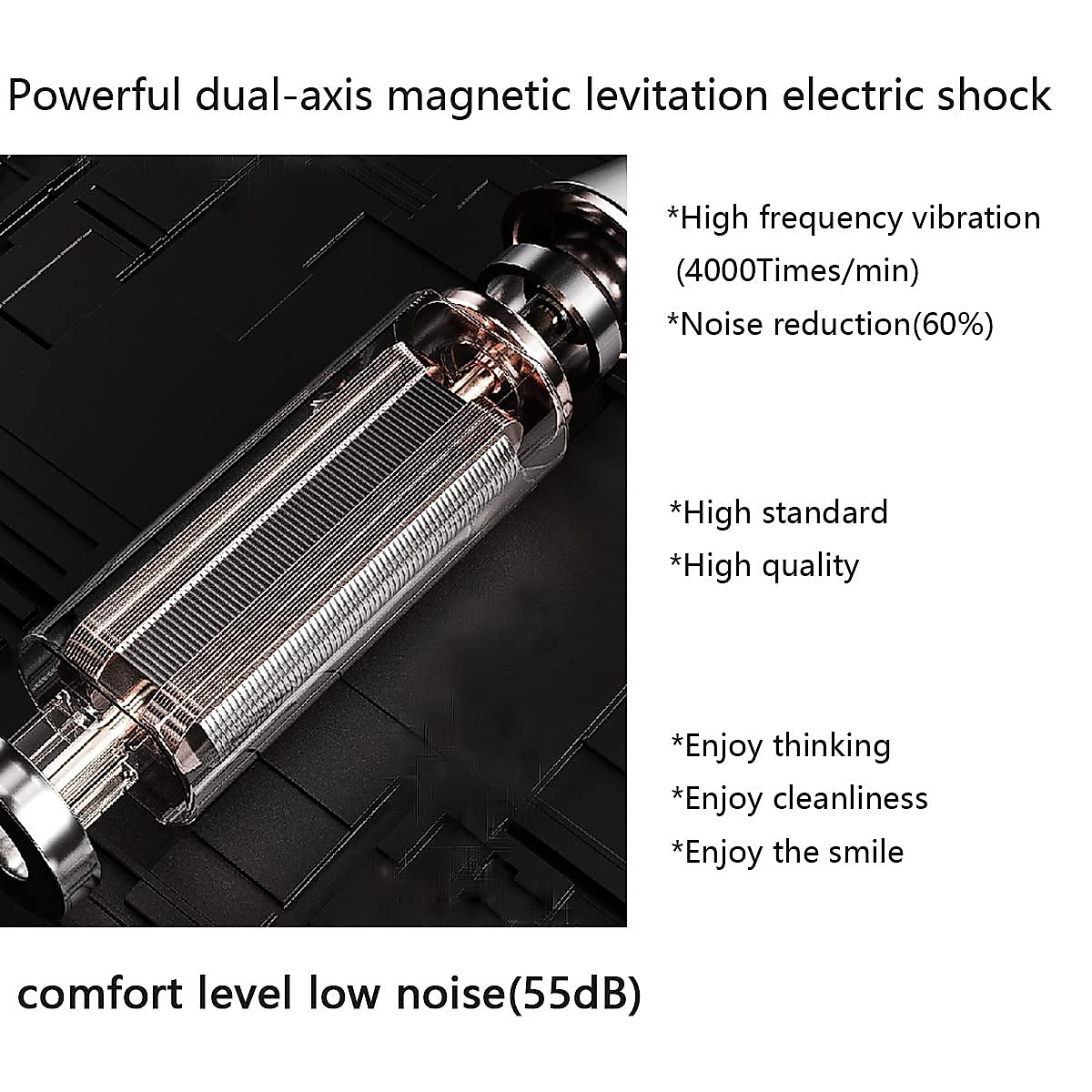 corpereal Portable Rechargeable 3 Mode Sonic Electric Toothbrush