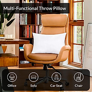 ROYALE LINENS 16 x 24 Pillow Insert - Down Alternative Throw Pillows Insert - Rectangle Pillow Pack of 1 White - Bed & Couch Pillows - Inner Cushion for Bed, Cushion for Living Room - Shams Stuffer