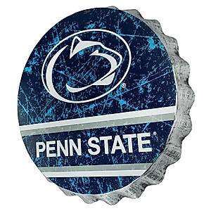 FOCO Penn State Nittany Lions 13' Jumbo Metal Distressed Bottle Cap Wall Sign Limited Edition Represent the NCAA, Big 10 and Show Your Team Spirit with Officially Licensed Sign
