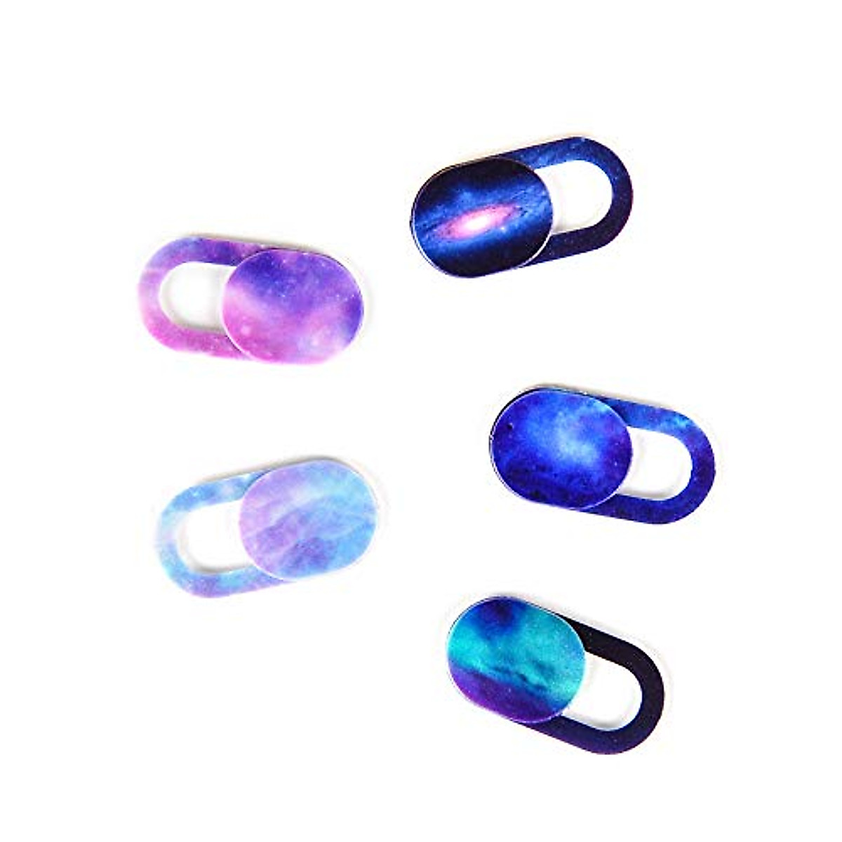 5 Pack Ultra Thin Webcam Cover Slide for Laptop/Computer/MacBook Air/MacBook Pro/Tablet/iPad/PC, Web Camera Cover Protect Your Privacy and Security, Galaxy