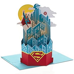 Hallmark Paper Wonder Superman Pop Up Father's Day or Birthday Card with Music (Plays Superman Theme)