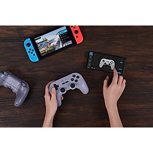 8BitDo Pro 2 Bluetooth Controller for Switch, PC, Android, Steam Deck, Gaming Controller for iPhone, iPad, macOS and Apple TV (Gray Edition)