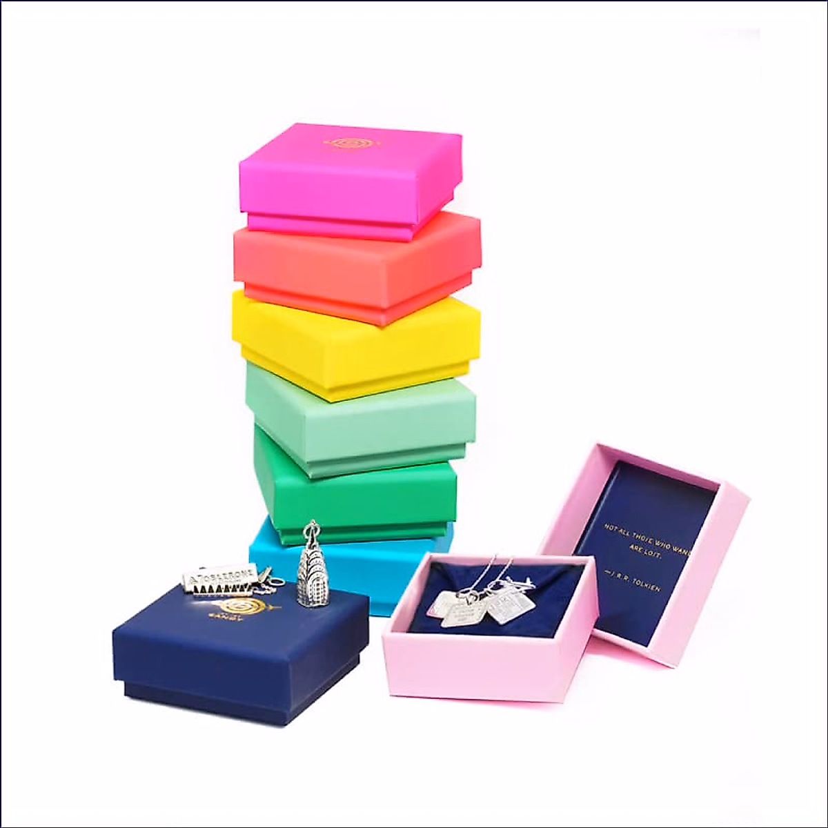 Jet Set Candy Sterling Silver Rome FCO Luggage Tag Travel Charm