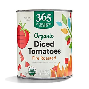 365 by Whole Foods Market, Tomatoes Diced Fire Roasted Organic, 28 Ounce