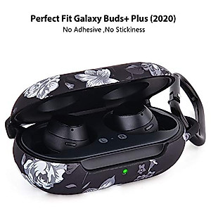 MOFREE for Galaxy Buds+ Plus Case Cover (2020) Full Protective Hard Case Compatible with Samsung Galaxy Earbuds Charging Case with Keychain Accessories(Not for Buds 2019)(No Need Adhesive)