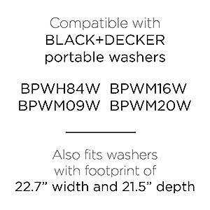 BLACK+DECKER BWDS Washer Dryer Stacking Rack Stand, White