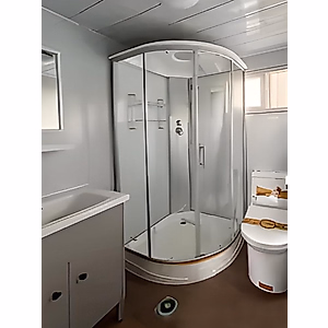 Generic Luxury 2-Room Prefab House: Bath, Kitchen for Foldable Tiny Homes, Container House Explore Our Premium Collection for Backyard Living & Sustainable Solutions, white, KN-N84