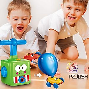 PZJDSR Balloon Launcher Car Toy Set,Balloon Powered Cars with Manual Pump Toy Balloon car,Rocket Balloons with Pump Preschool Science Toys Suitable for Boys and Girls Over 3 Years Old（red）