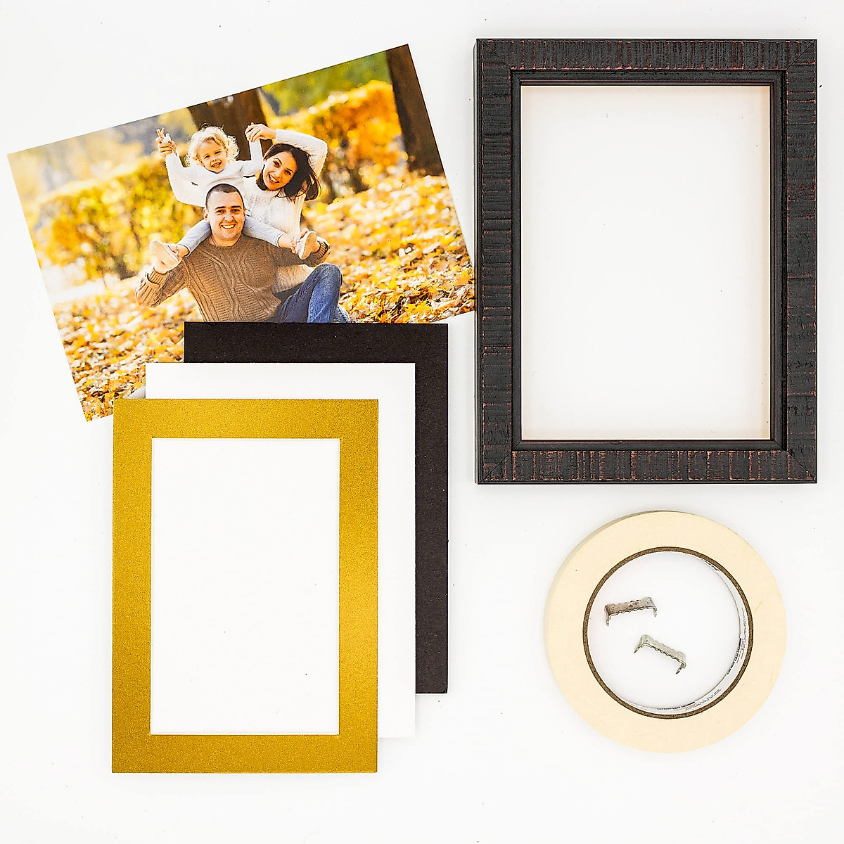 Pack of 25 Acid Free 16x20 Mats Bevel Cut for 14x16 Photos - Metallic Gold Precut Matboards With Backing Boards and Clear Photo Mat Bags For Pictures, Photos, Framing - 4-ply Thickness