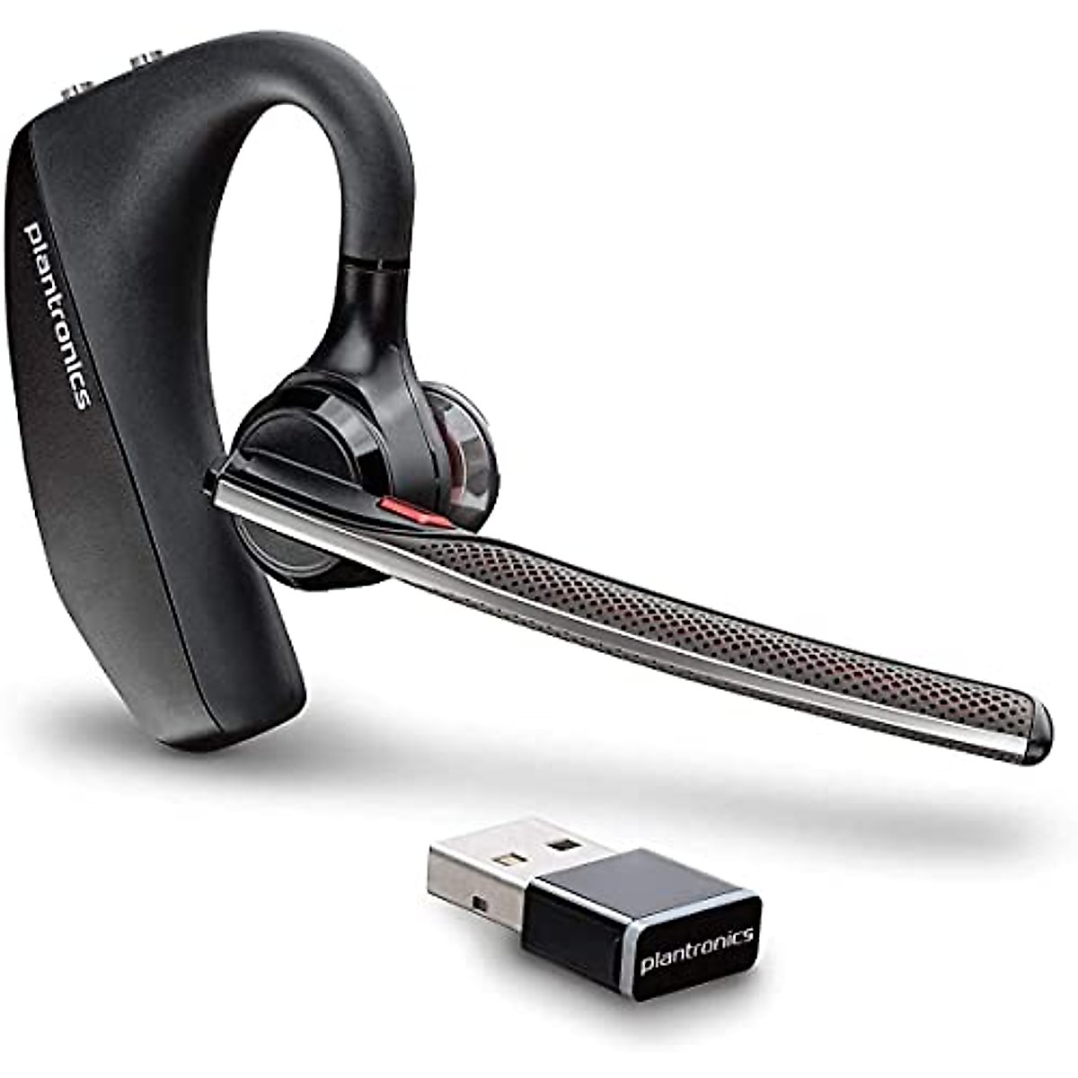 Plantronics - Voyager 5200 UC (Poly) - Bluetooth Single-Ear (Monaural) Headset - Compatible to connect to your PC and/or Mac - Works with Teams, Zoom & more - Noise Canceling