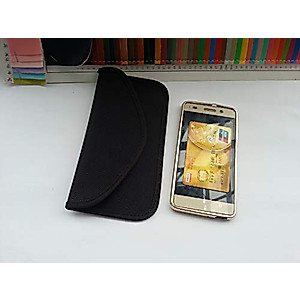 RFID Signal Blocking Bag,Anti-Tracking Anti-Spying Anti Radiation Key Pouch Signal Blocker Jammer Signal Shielding Wallet Case Faraday Bag Car Key FOB for Cell Phone Privacy Protection (Black)