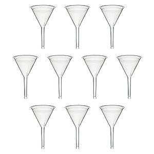 EISCO 10PK Filter Funnels, 3" - Polyethylene Plastic - Resistant to Acids & Alkalis - Great for Laboratory, Classroom or Home Use