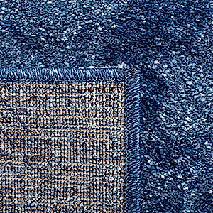 SAFAVIEH Retro Collection Area Rug - 8' x 10', Blue & Dark Blue, Modern Abstract Design, Non-Shedding & Easy Care, Ideal for High Traffic Areas in Living Room, Bedroom (RET2144-6570)