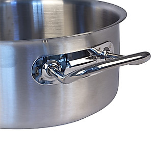 KAPP 6-Quart Classic Stainless Steel Stockpot with Lid, 6-QT, Silver