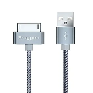 Froggen 30 Pin USB Sync Charging Cable Compatible with iPhone 4/4s, iPhone 3G/3GS, i-Pad 1/2/3, i-Pod 3.2 FT