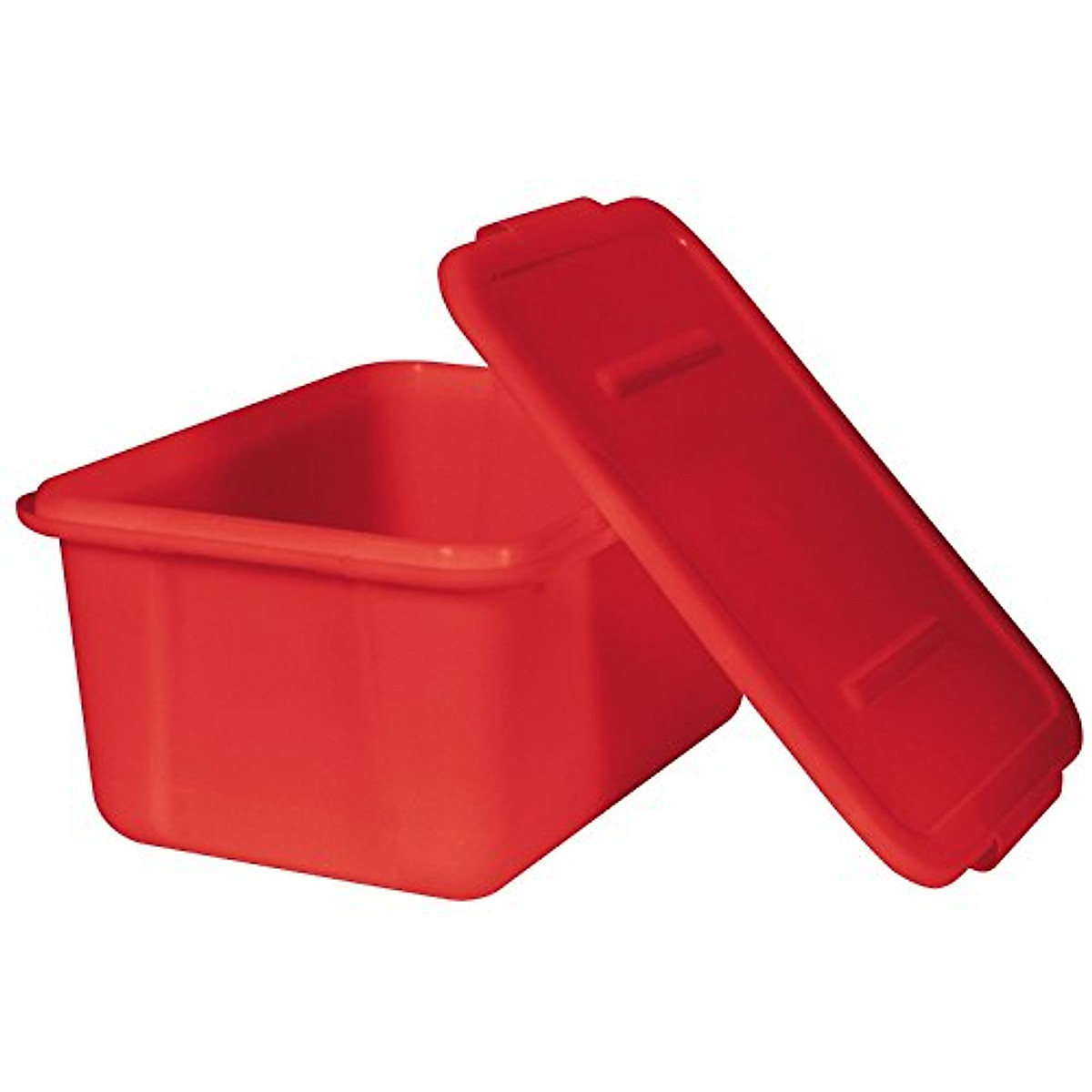 School Smart 276859 Large Storage Tote with Snaptite Lid, 7-1/2" x 11-3/4" x 15-1/2", Red