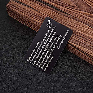 Personalized Engraved Wallet Card Insert for Husband Boyfriend - I Choose You - Romantic Custom Love Message Metal Card for Him from Wife Girlfriend for Birthday Christmas Valentines Anniversary Day