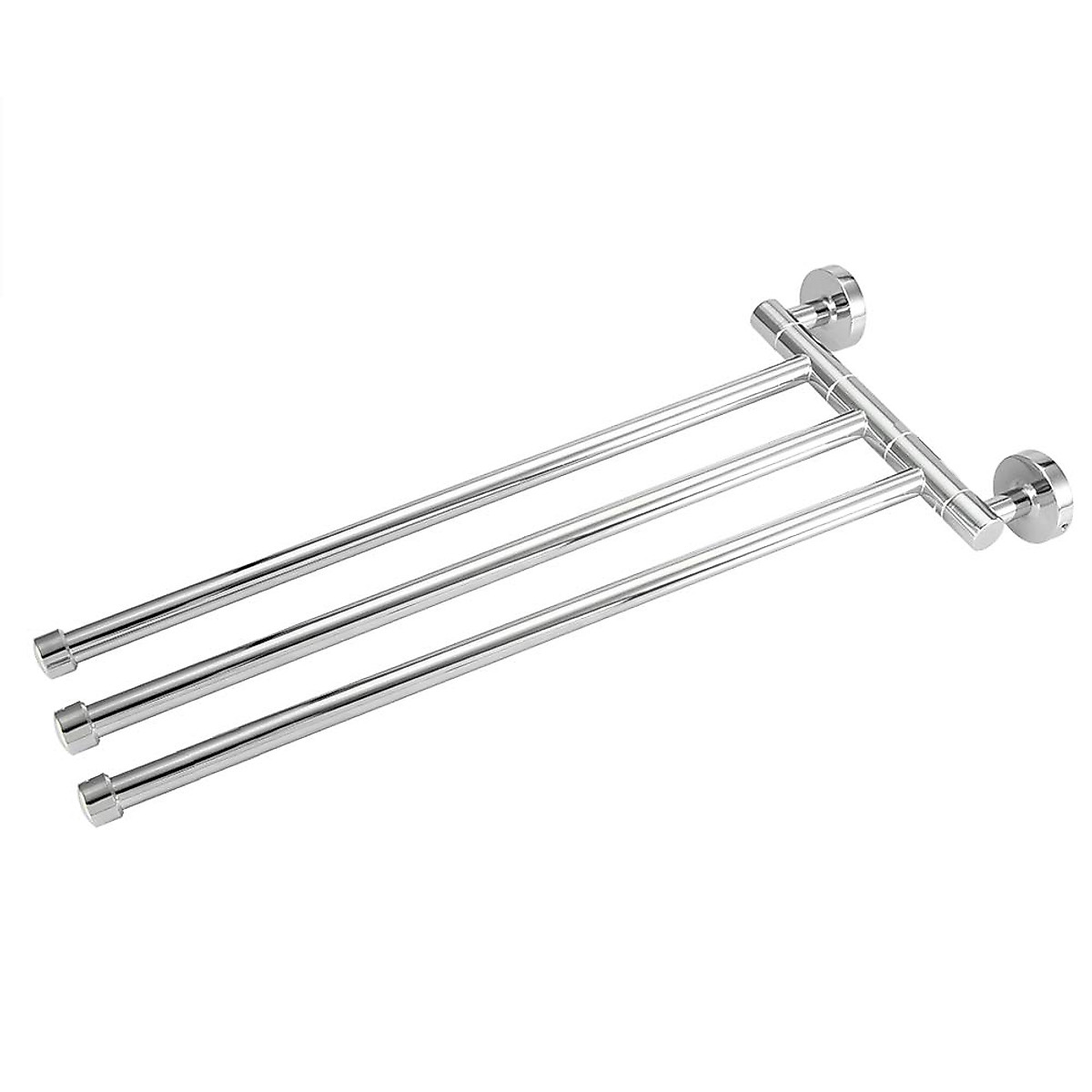 Swivel Towel Bar, 201 Stainless Steel 2/3-Arm Wall Mounted Towel Rack, for Bathroom Kitchen Space Saving Swing Out Towel Hanger Holder (3 arm)