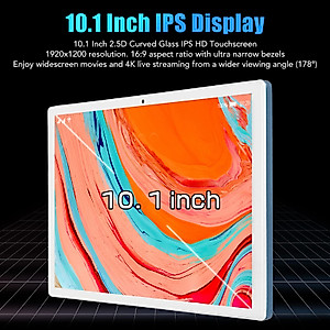 Tablet PC, 10.1 Inch IPS Touchscreen 2.4 5G WiFi Calling Tablet, MT6755 8 Core CPU Gaming Tablet with 8GB RAM 128GB ROM, 8MP 20MP Cameras, 8800Mah Battery, Smooth Display (Blue)