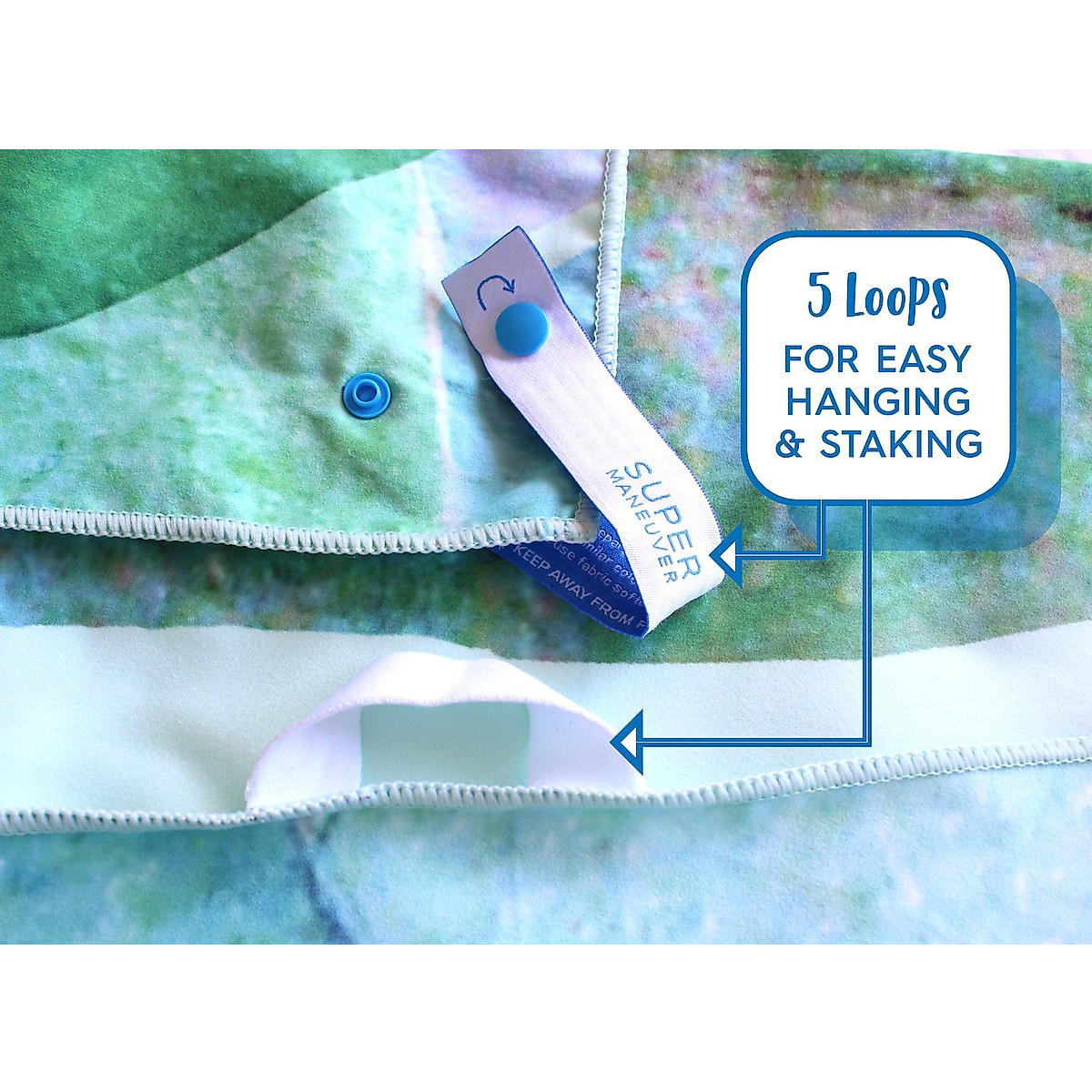 Super Maneuver Microfiber Beach Towel & Bag. Lightweight, Compact & Quick-Dry. For Travel, the Beach, Pool, Gym, Yoga & Camping. Extra Large (71x35.5), Tropical Leaves