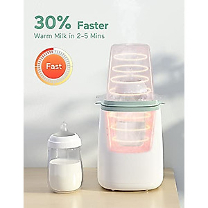 Momcozy Smart Baby Bottle Warmer, Fast Baby Milk Warmer with Accurate Temperature Control and Automatic Shut-Off, Multifunctional Bottle Warmers for Breastmilk or Formula