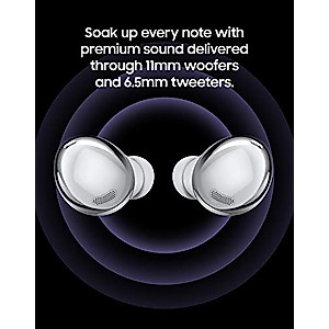 SAMSUNG Galaxy Buds Pro, Bluetooth Earbuds, True Wireless, Noise Cancelling, Charging Case, Quality Sound, Water Resistant, Phantom Silver (US Version)