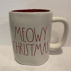 Rae Dunn MEOWY CHRISTMAS Mug RED inside - Ceramic - Christmas