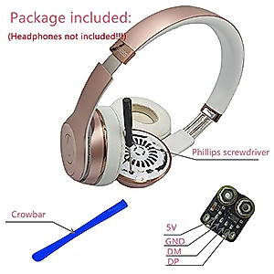 Solo3 Charging Port Replacement for Beats Solo2 USB Port, Beats Solo 2 USB Charging Port, Beats Solo 3 Headphones USB Port with Repair Tools