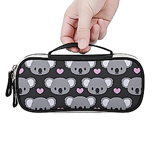 Koala Pattern Pencil Case Bag Large Capacity Stationery Pouch with Handle Portable Makeup Bag Desk Organizer