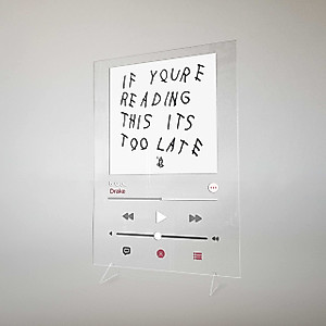 unnamed Drake - If You’re Reading This It’s Too Late Acrylic Poster Customize Your Poster Print Any Album Cover or Your Photo and add Your Favourite Song and Artist Custom (5.8 x 8.3 inch)