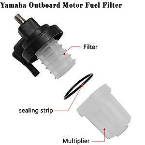 61N-24560-00-00 Fuel Filter for Yamaha Sierra Marine Outboard 9.9HP 15HP 20HP 25HP 30HP 40HP 55HP 48HP 50HP 55HP 60HP 70HP 75HP 90HP 2 4 stroke fuel filter 18-79910