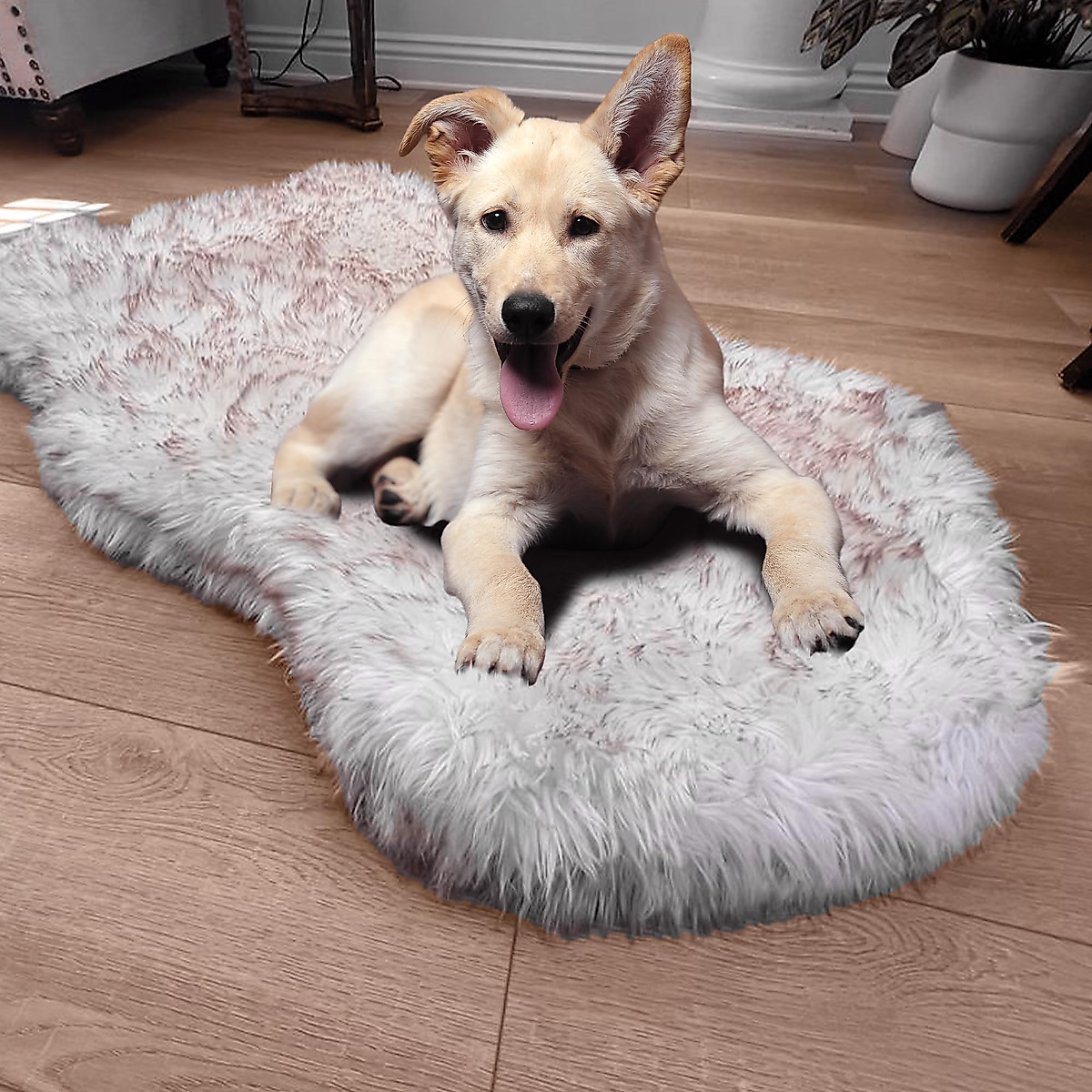 Agape Paws LUXURY FAUX FUR ORTHOPEDIC BED | Premium Joint Health Memory Foam Dog Bed with Waterproof | Washable Cover | Durable | Comfortable | Chew Proof Luxury Pet Bed for Large Dogs.