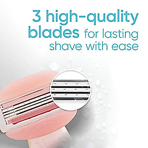 Gillette Venus Mini ComfortGlide White Tea Razors for Women, Includes 1 Venus Razor Mini Handle, 3 Razor Blade Refills, 1 Travel Case