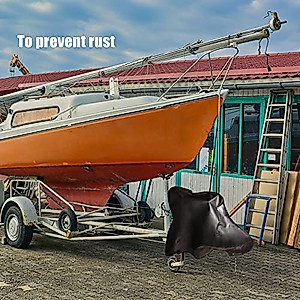 Caravan Hitch Cover, Universal Waterproof Tongue Jack Cover car Hitch Connector Cover, Jack Camper Accessories Exterior dust Cover, PVC Trailer Hitch Cover for Campers, caravans and Trailers