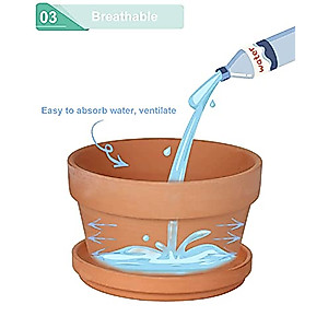 vensovo 5.7 Inch Terracotta Shallow Succulent Pot - 6 Pack Terra Cotta Clay Pots with Saucer, Cacuts Terra-Cotta Indoor and Outdoor Planters with Drainage Hole