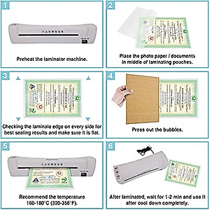 Koala Hot Thermal Laminating Pouches 3 mil 11.5x17.5 Inches and Double-Side Glossy Inkjet Photo Paper Total 155 Sheets