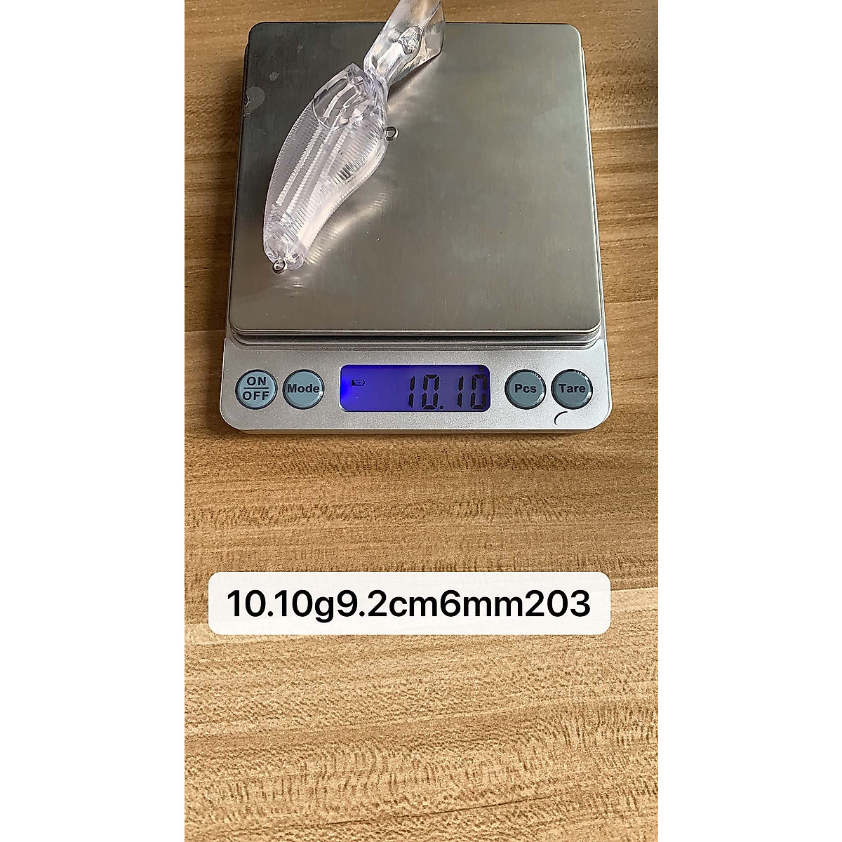 10PCS Unpainted Lure Blanks 10.10g 9.2cm with 6mm Free Fishing Eye Crankbait Baits Simulation Blank Body Clear Hard Baits Trout Salmon Minnow Lure Popper Lures Topwater Freshwater 203