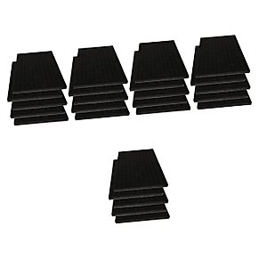 NOLITOY 25 Pcs Jewelry Drawer Inserts Velvet Jewelry Display Pad Black Foam Display Pads Jewelry Organizer Inserts Sink Accessories Jewelry Sponge Insert Holder Travel Earrings Plate