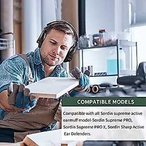 Gel Ear Pads Gel Seals for Sordin Supreme Pro X, Gel Ear Cushion Silicone Earmuff Ear Hygiene Kit Compatible with Sordin Supreme Active Ear Muff Series 1 Pair