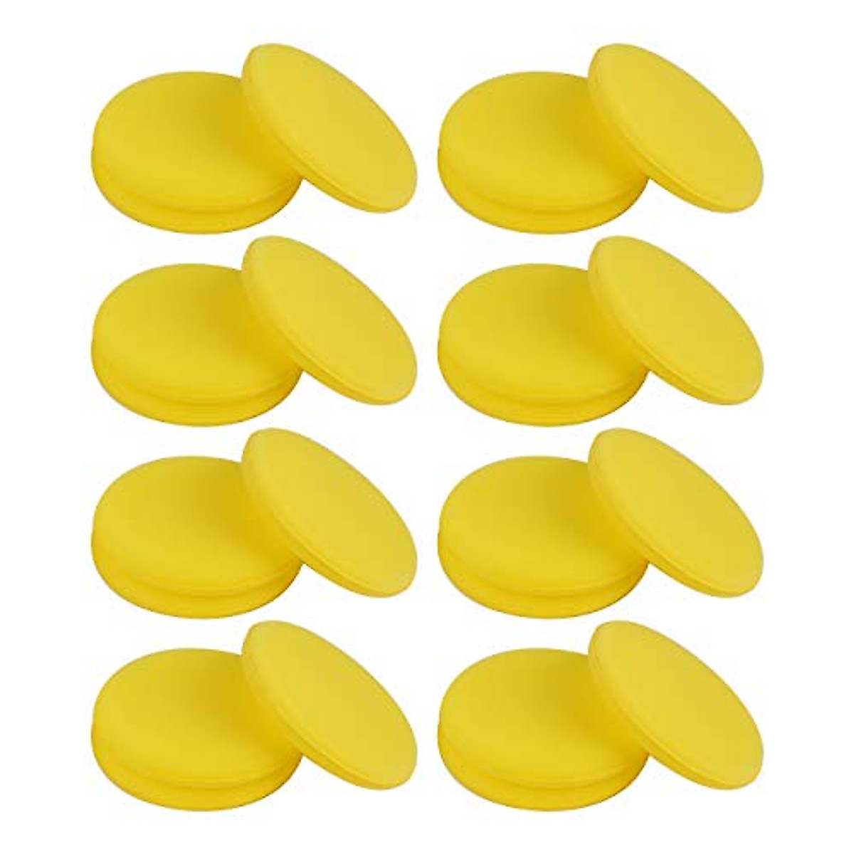 Fasmov 36 Pack 4" Foam Applicator Pads, Super Soft Car Cleaning Yellow Round Car Foam Sponge Foam Applicator Pad Washing Foam Sponge Cleaning Tool for Car Microfiber Sponge