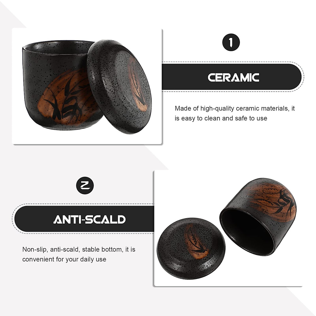 Hemoton 1pc Soup Cup Ceramic Ramekin Japanese Noodle Bowl Ceramic Stew Cup Japanese Soup Bowls with Lid Steam Soup Bowl Baking Pans with Lids Bird's Nest Pot Household Food Bowl Ceramics