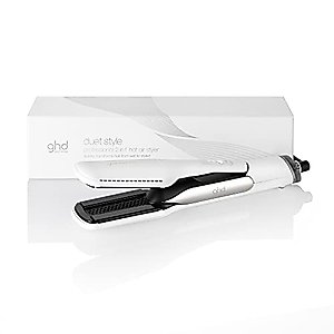 ghd Duet Style ― 2-in-1 Flat Iron Hair Straightener + Hair Dryer, Hot Air Styler to Transform Hair from Wet to Styled ― White
