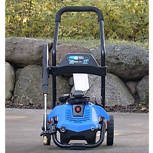 AR Blue Clean BC2N1HSS Electric Pressure Washer-2300 PSI, 1.7 GPM, 13 Amps Quick Connect Accessories, 2 in 1 Detachable Cart, On Board Storage, Portable Pressure Washer, High Pressure, Car, Patio