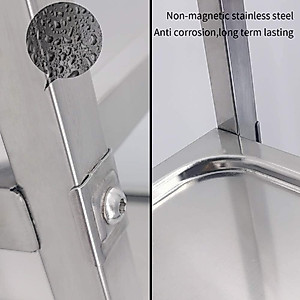 DRM 3 Tier Stainless Steel Catering Service Cart Kitchen Trolley Kitchen Cart Kitchen Car Shelf Utility with Wheels