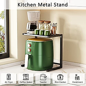 coobest Air Fryer Rack, Spice Rack, Kitchen Appliance Storage, Kitchen Rack, Kitchen Gadgets and Kitchen Organization, Rack for Rice Cooker, Coffee Maker, Stand Mixer, and Blender, with Enough Height