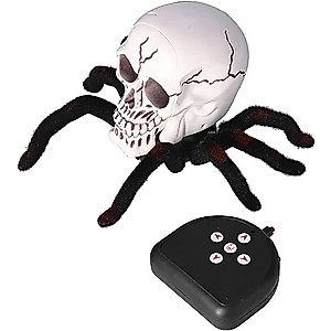 2023 New Skull Tarantula Toy, Remote Control Spider, Spooky RC Spider Prank Toy with Light Up Eyes, High Simulation Fake Spider, Great Hallowee Toy for Kids